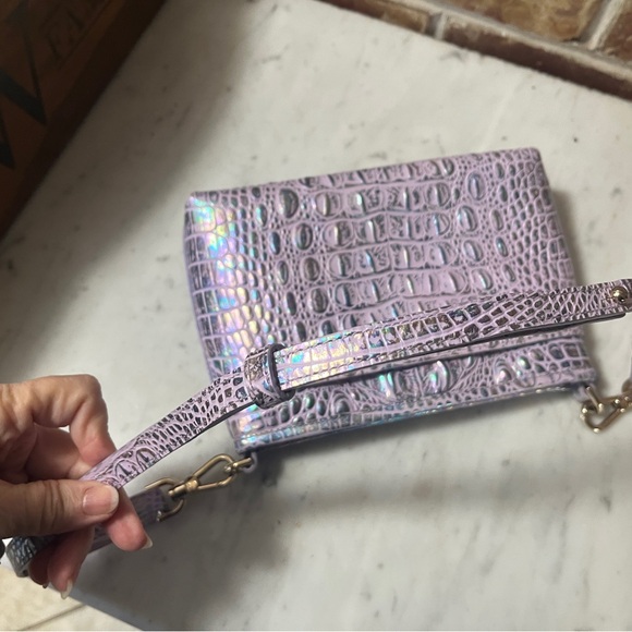 Brahmin | Bags | Brahmin Violet Wonderland Vida Croc Embossed Leather ...